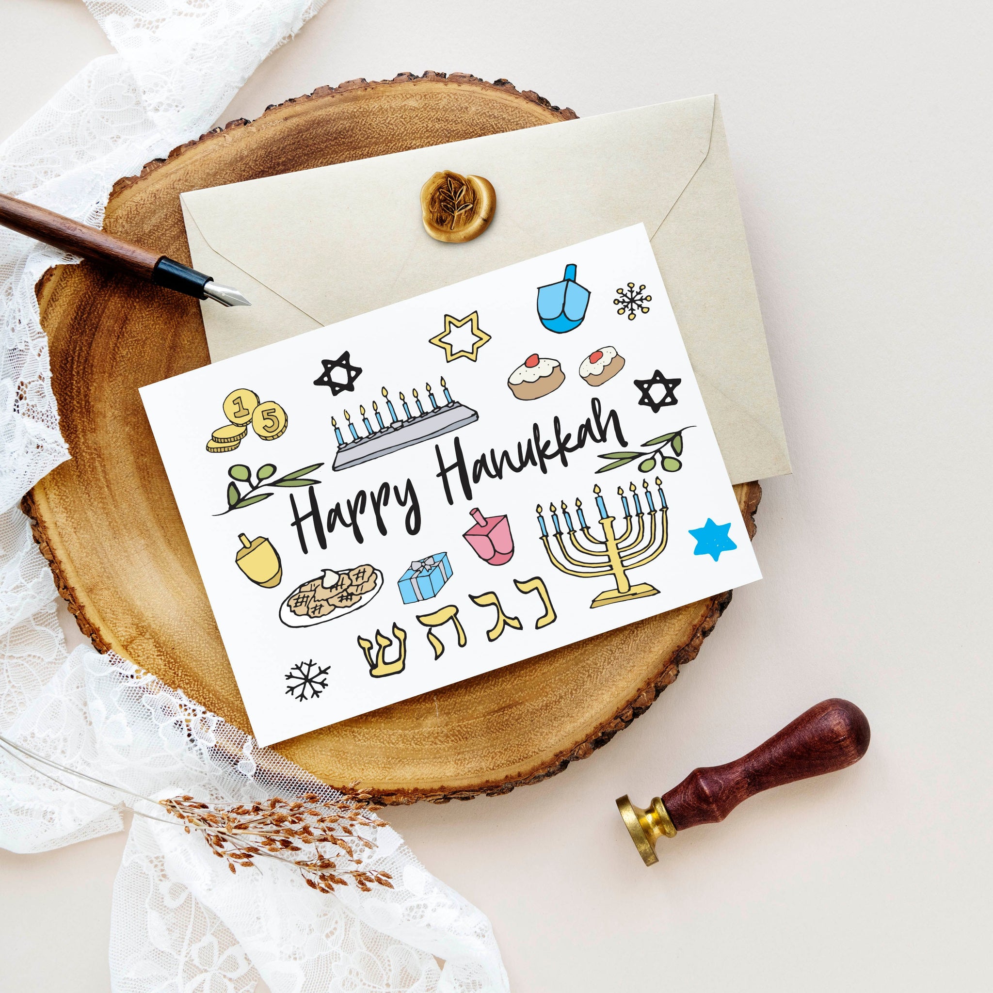 Jewish Icons Holiday Hannukah Card – Designing Moments
