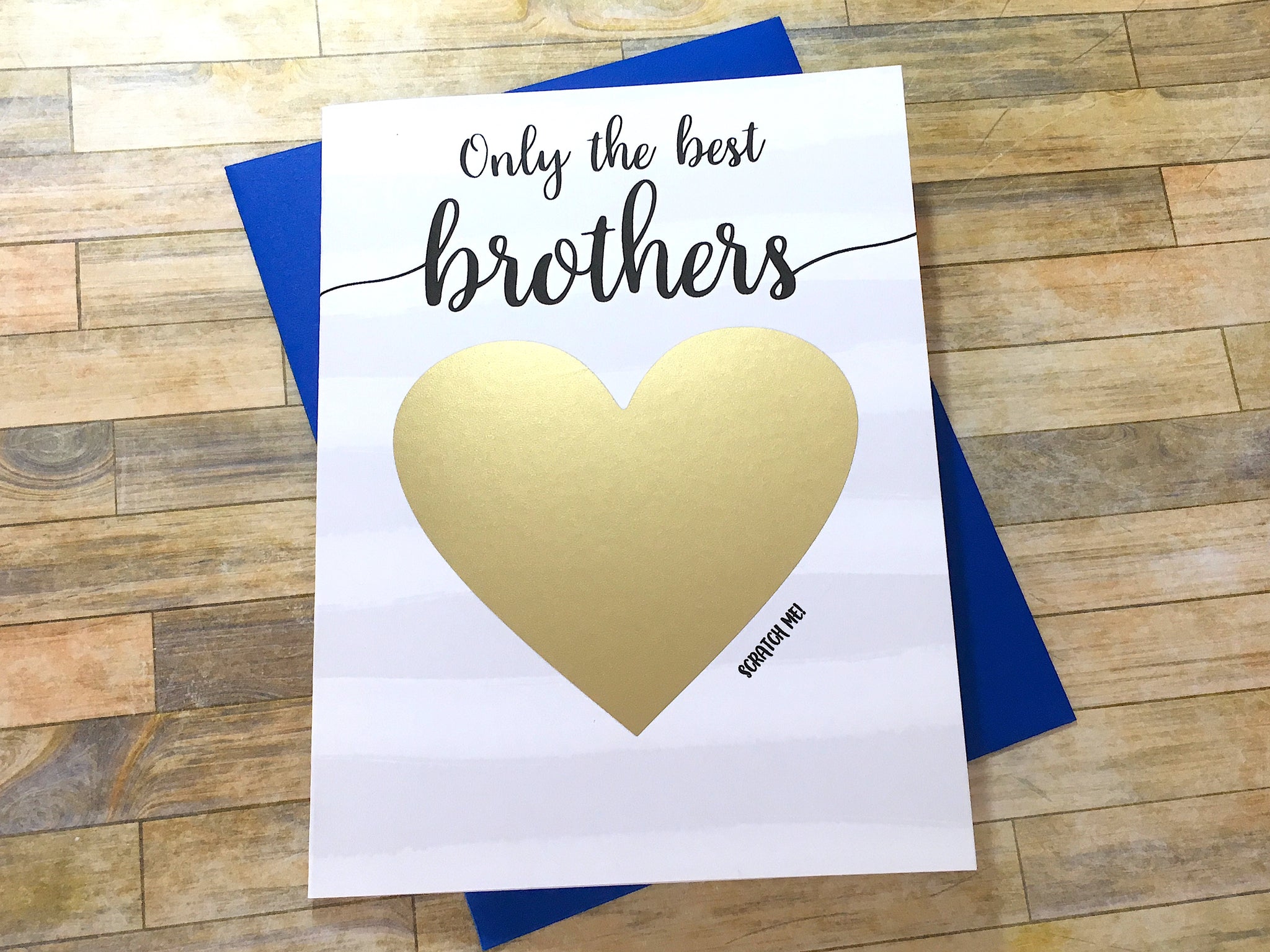 Stripes Pregnancy Scratch off Card for Brother – Designing Moments