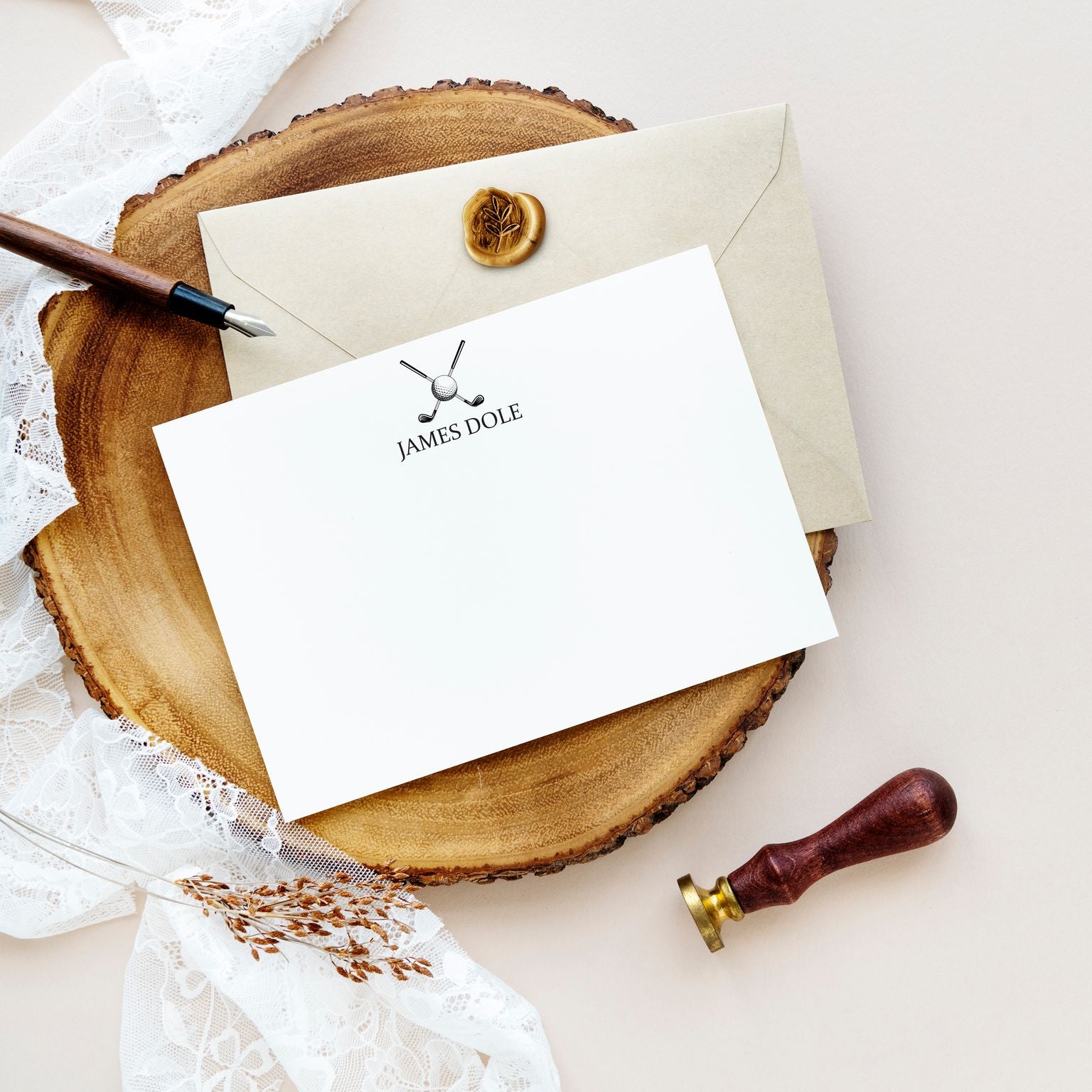Blank Golf Stationery Note Cards – Designing Moments