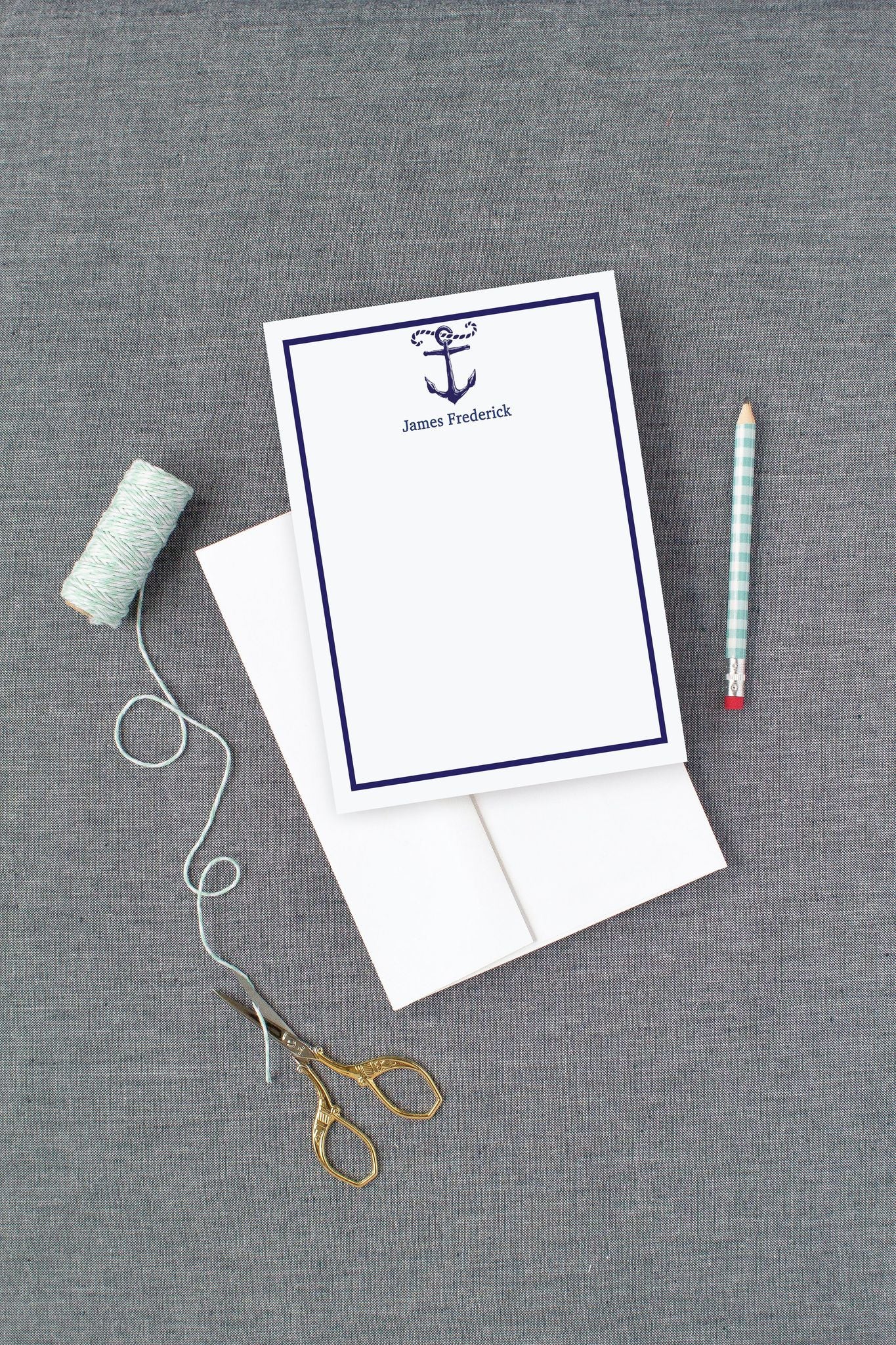 Modern Anchor Note Card Stationery Set – Designing Moments